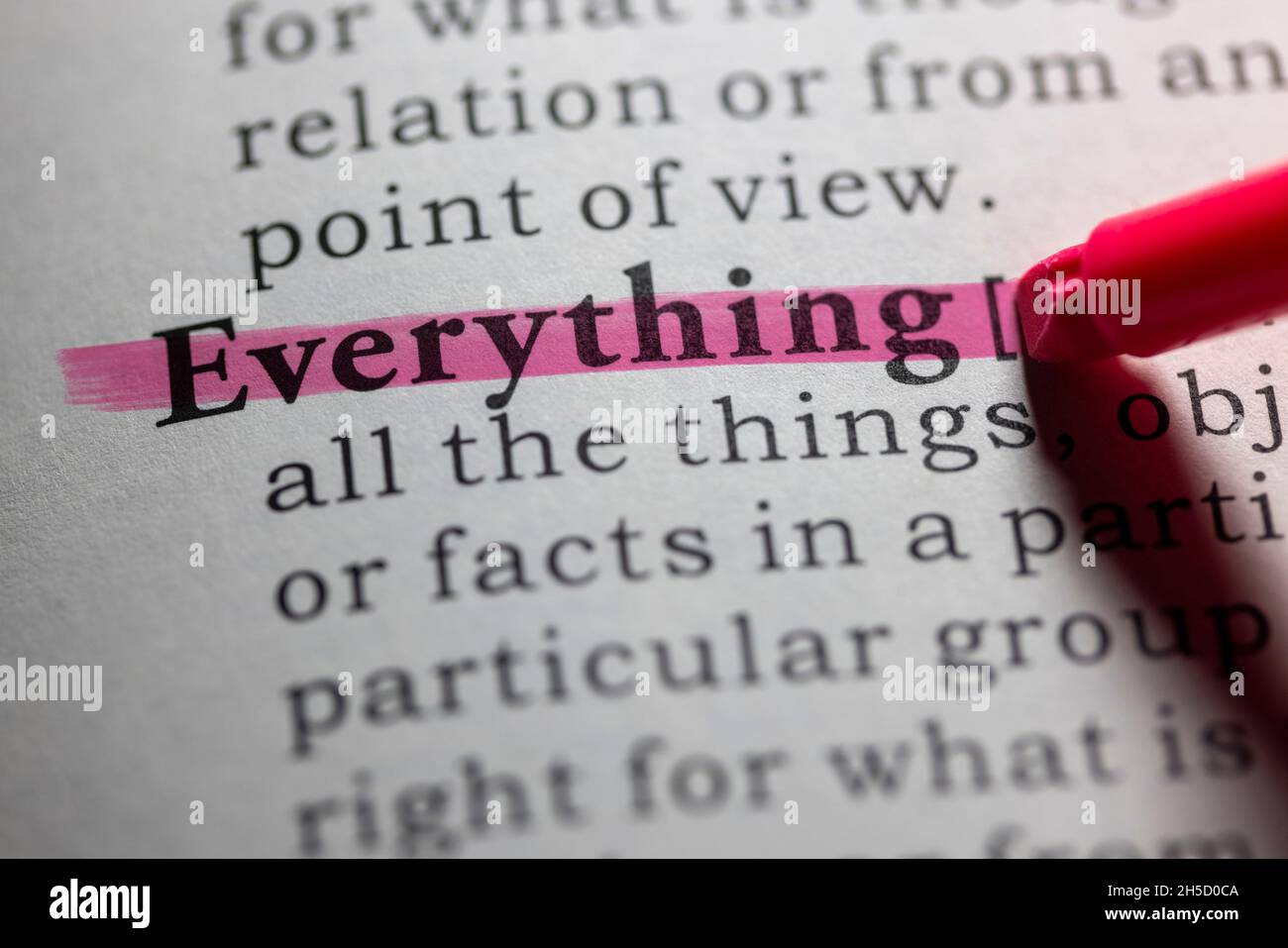 Fake Dictionary word, Dictionary definition of everything Stock Photo ...