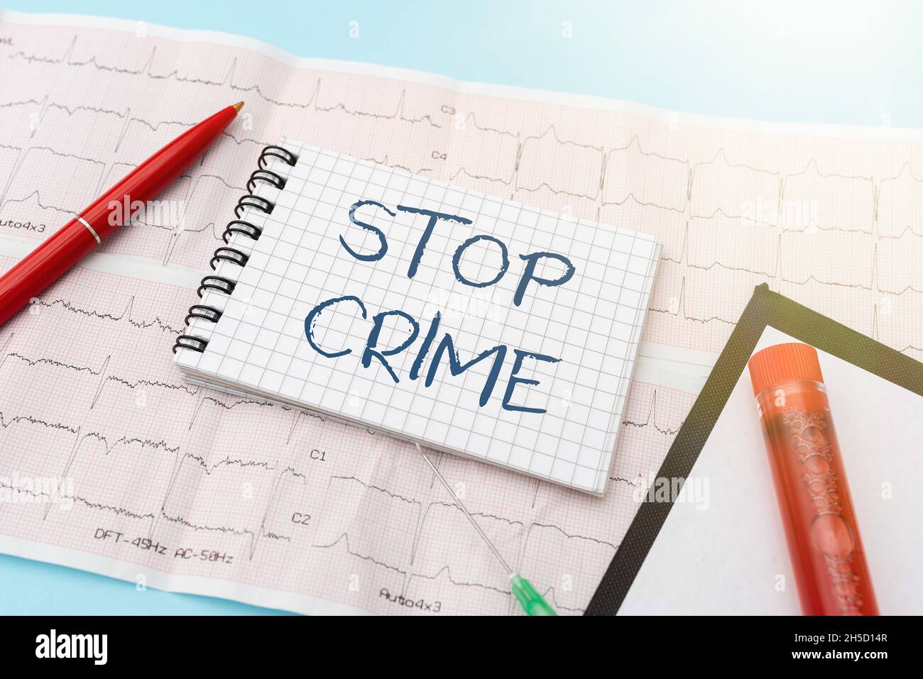 Conceptual caption Stop Crime. Conceptual photo the effort or attempt ...