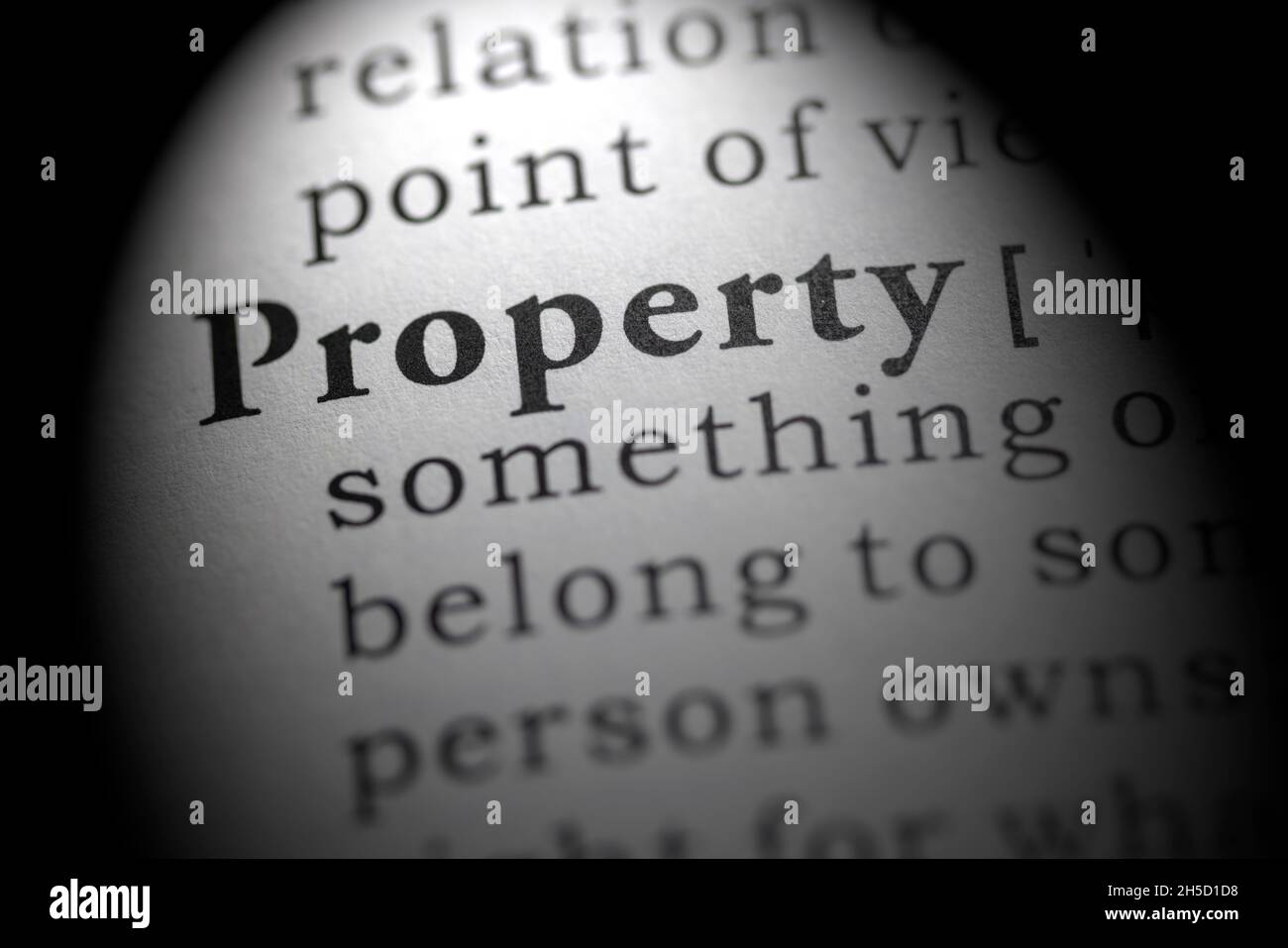 Fake Dictionary word, Dictionary definition of property Stock Photo - Alamy