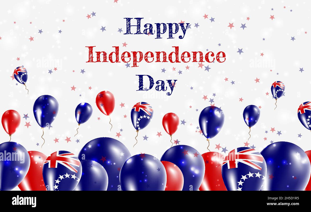 Cook Islands Independence Day Patriotic Design. Balloons in Cook ...