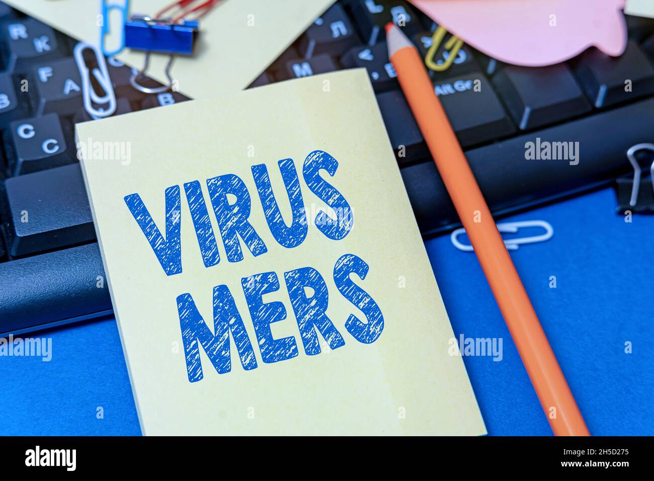 Text sign showing Virus Mers. Word Written on viral respiratory illness that first reported in ...