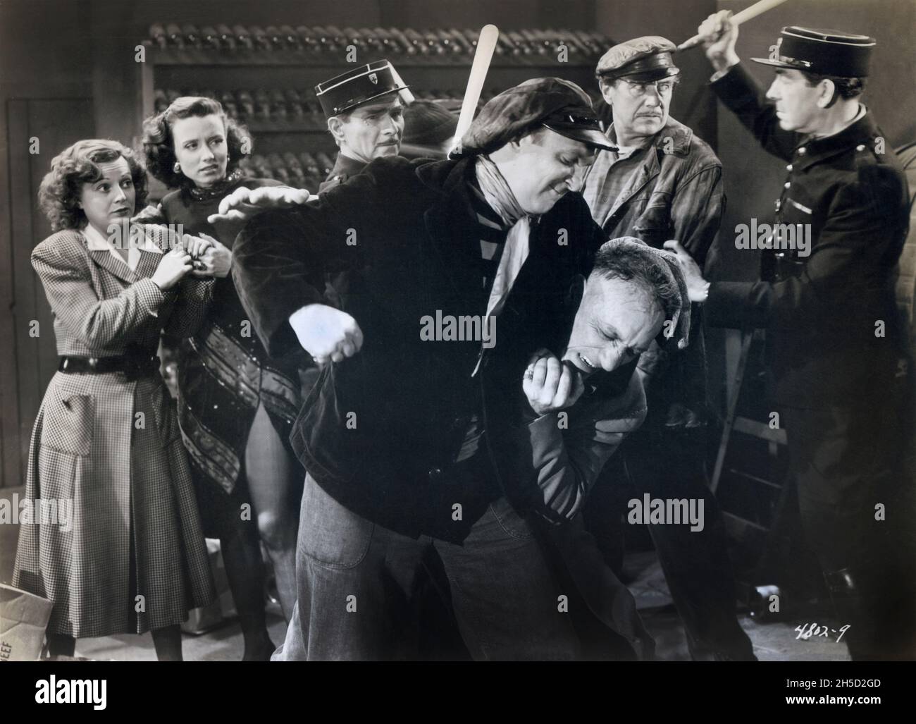 Renee Godfrey, Jackie Coogan, on-set of the Film, "French Leave ...