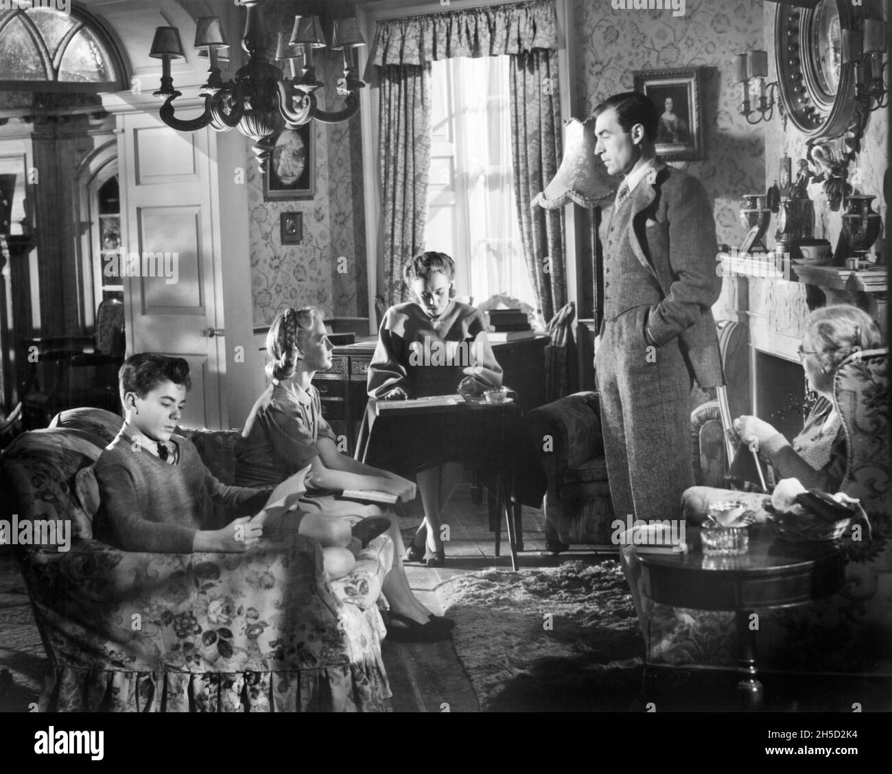 Glynis Johns, Mai Zetterling, David Farrar, on-set of the Film, "Frieda ...