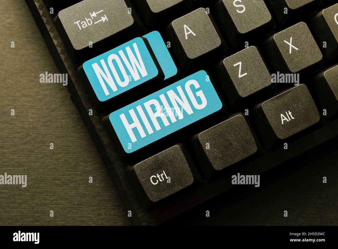 Text caption presenting Now Hiring. Concept meaning finding evaluating ...