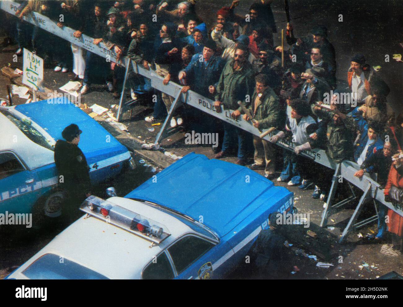 Crowd Scene, on-set of the Film, "Fort Apache, The Bronx", 20th Century ...