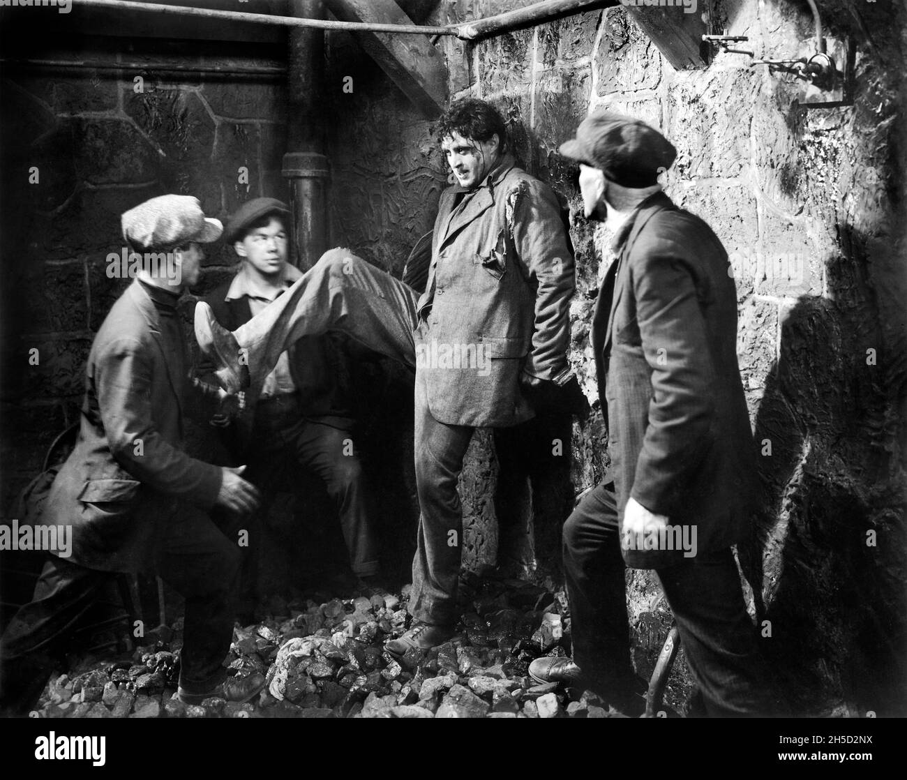 George Walsh (center), on-set of the Silent Film, "From Now On", Fox ...