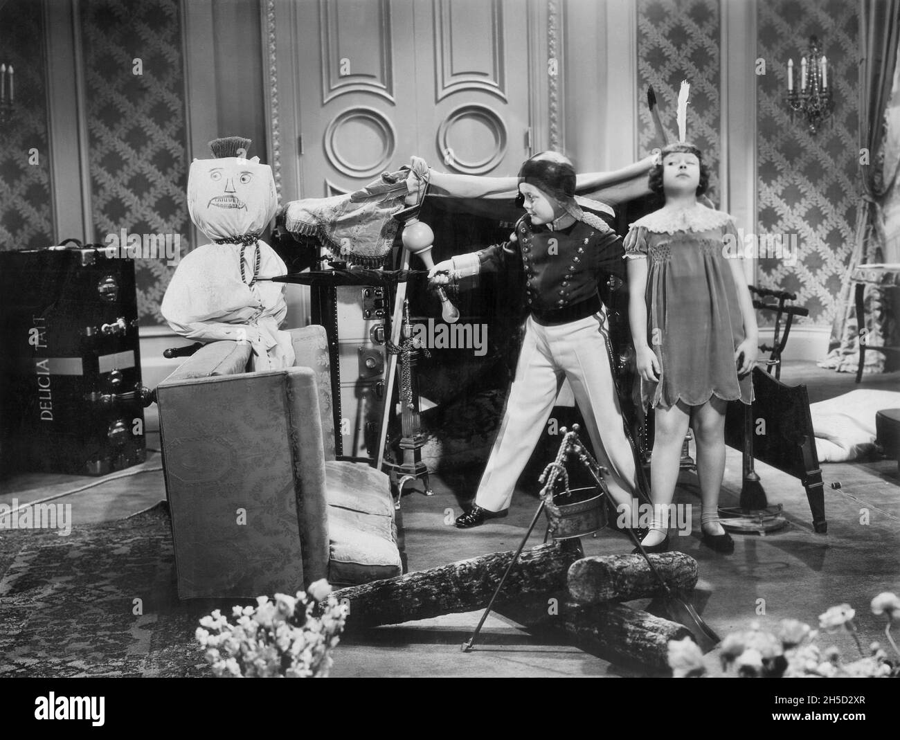 Jackie Searl, Mitzi Green, on-set of the Film, "Forbidden Adventure ...