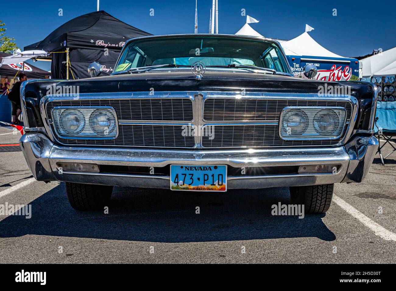 Reno, NV - August 5, 2021: 1965 Chrysler Imperial Crown hardtop sedan ...