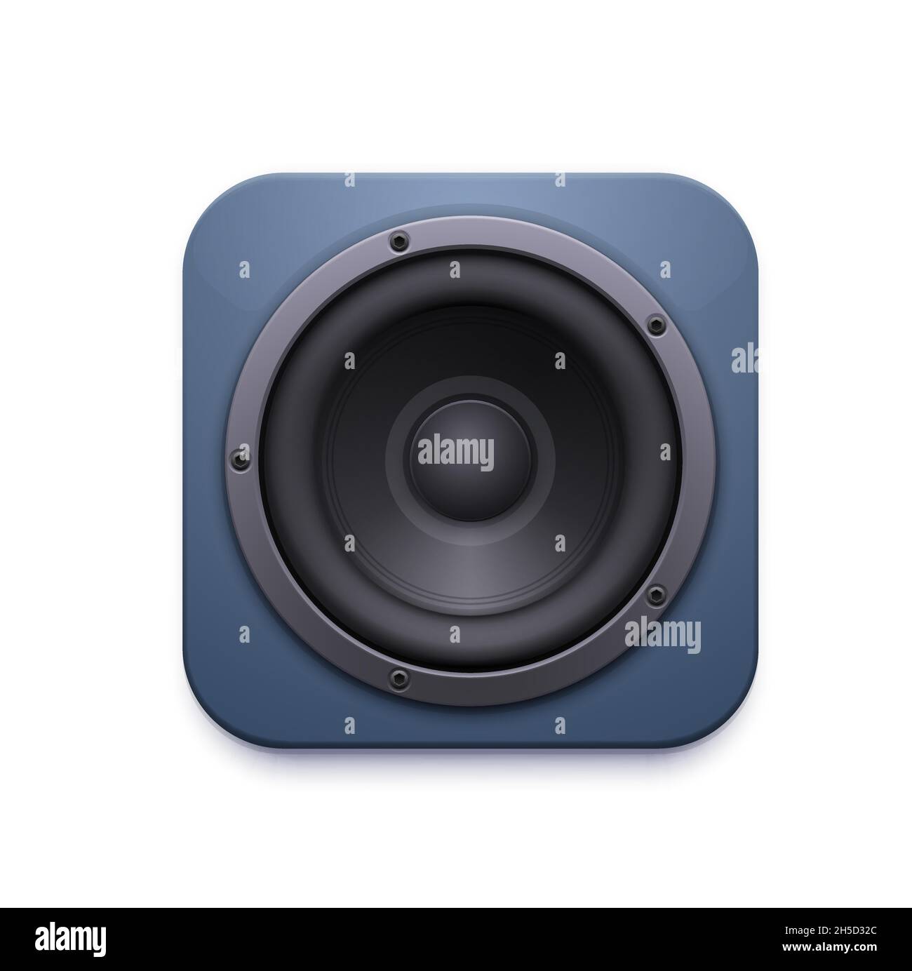 Sound speaker 3d vector icon audio music stereo system. Mobile app or ...