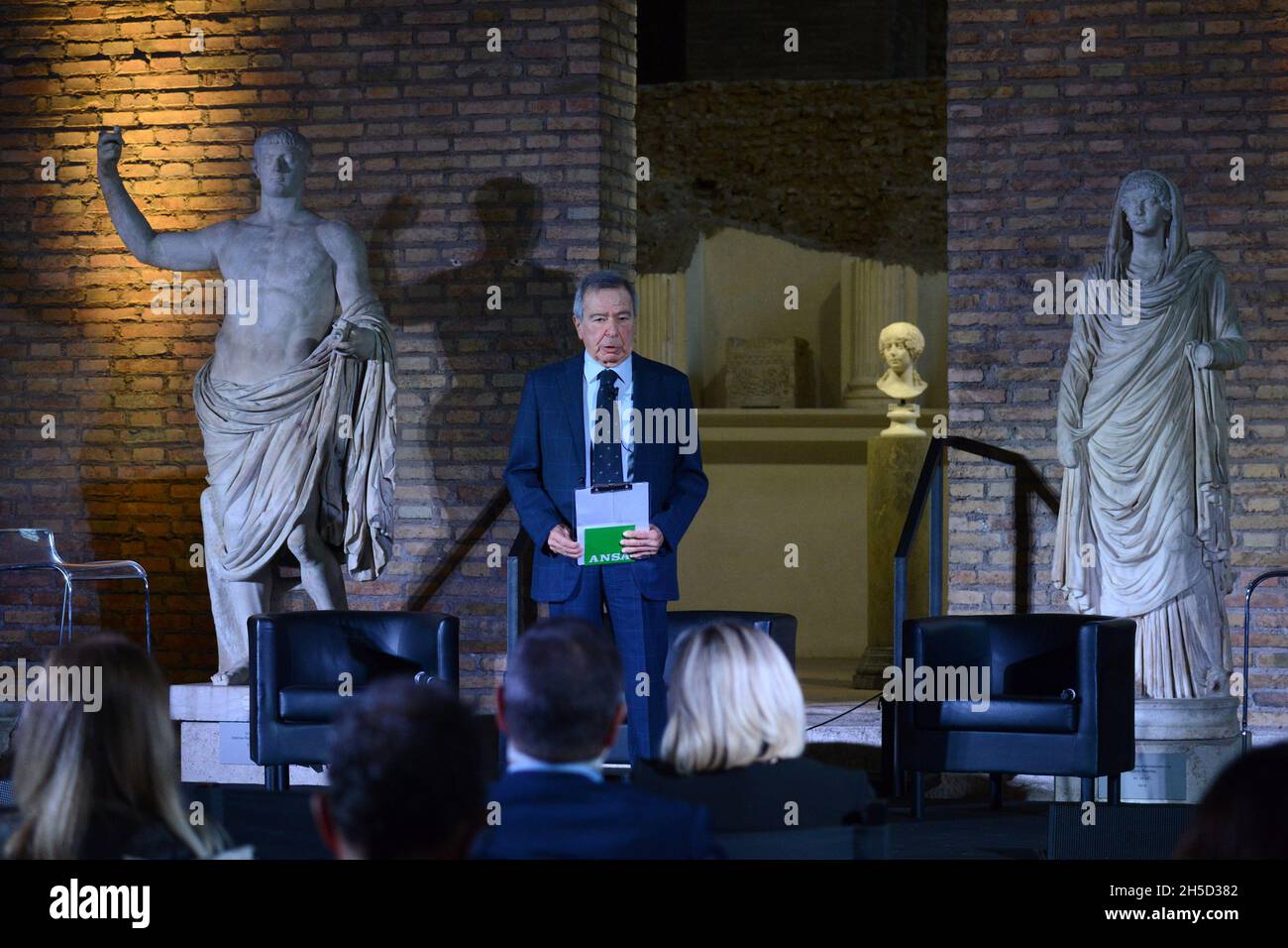 Rome, Italy. 08th Nov, 2021. Giulio Anselmi, President of ANSA Credit ...