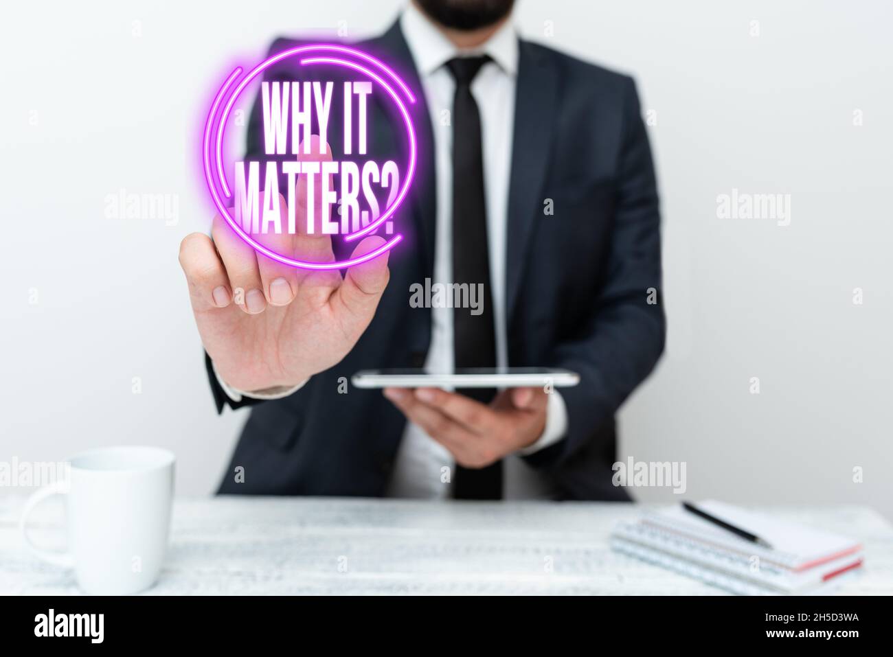 Conceptual caption Why It Matters Question. Word Written on most ...