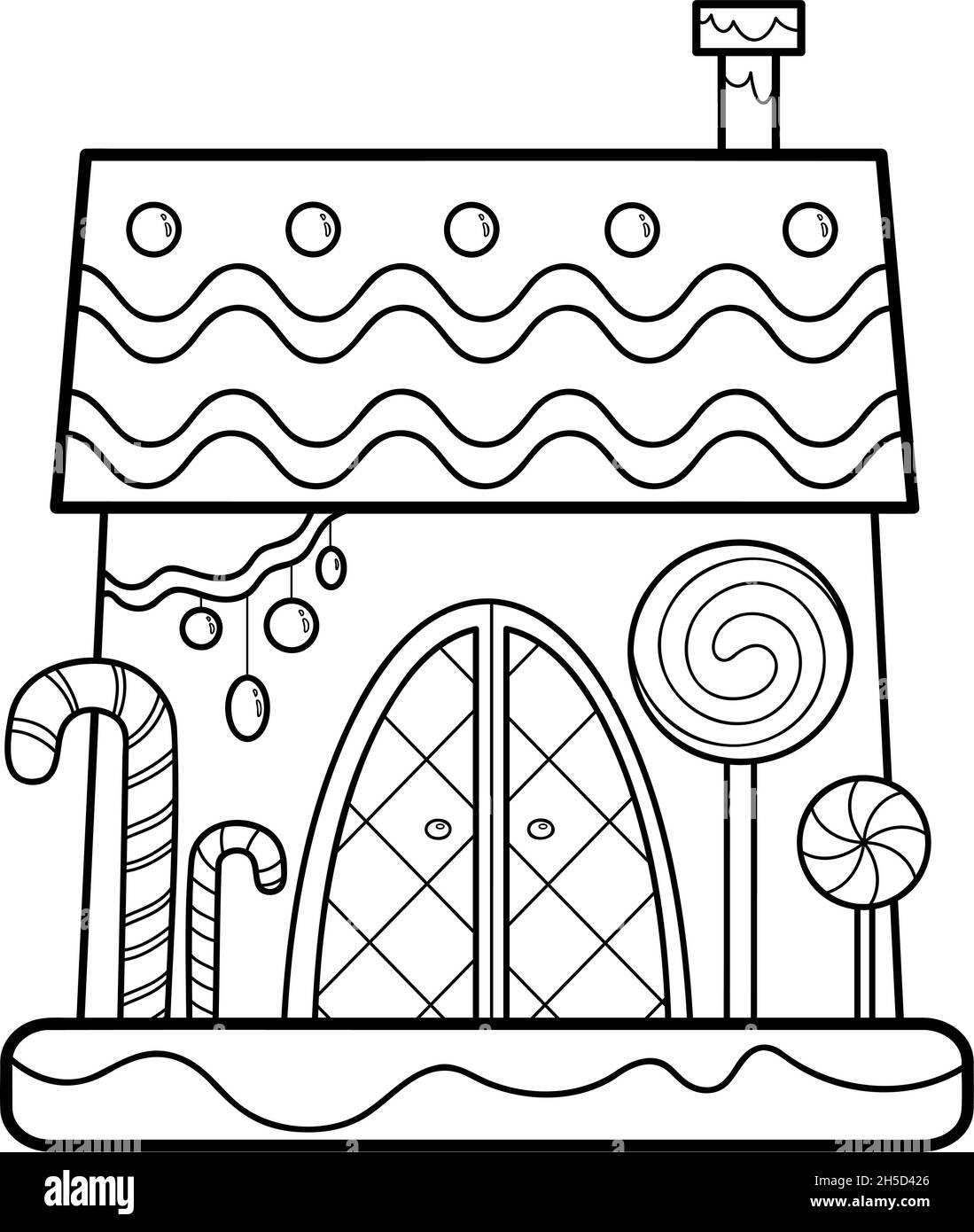 Candy House Coloring Page