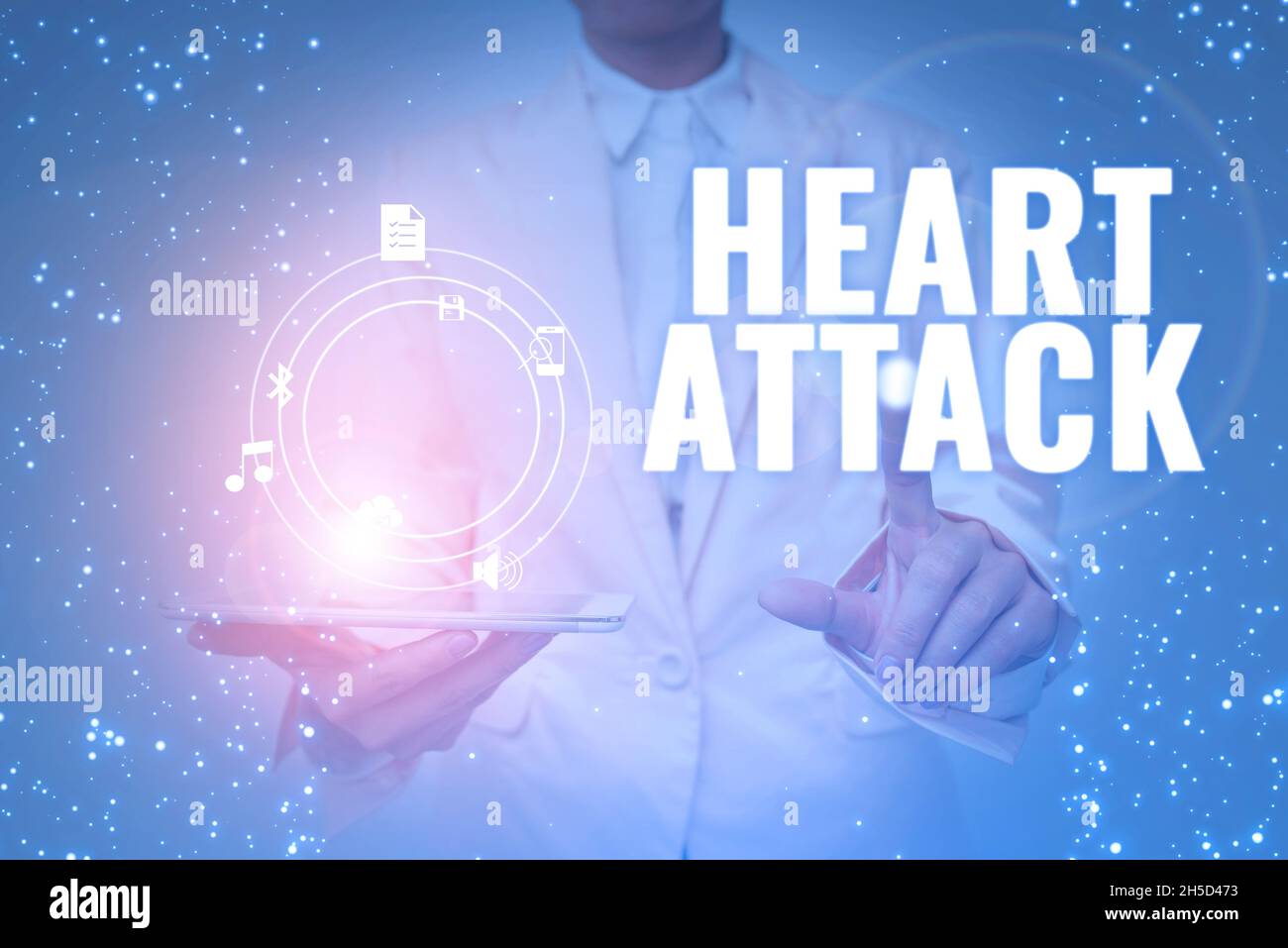 Hand writing sign Heart Attack. Internet Concept sudden occurrence of ...
