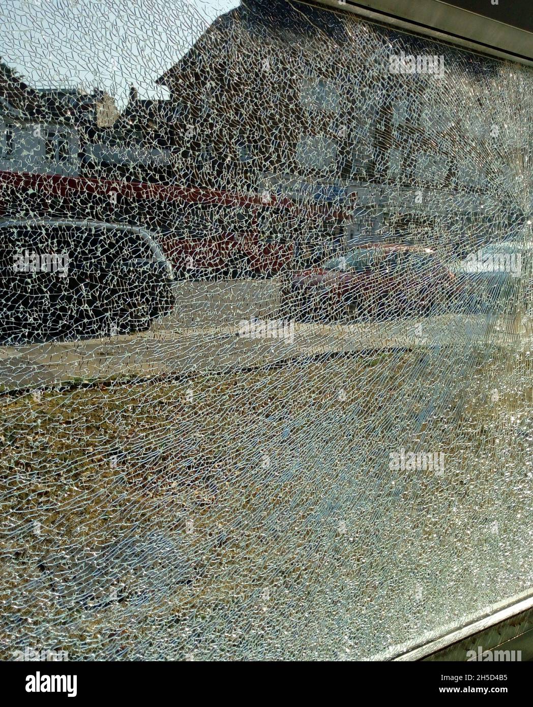 Shattered glass window texture Stock Photo - Alamy