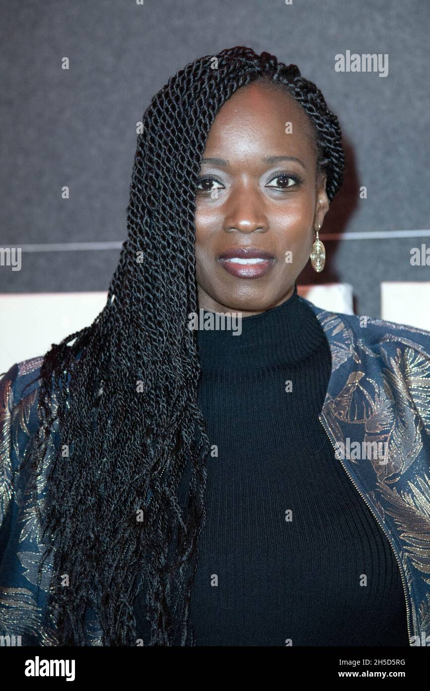 Awa Ly attending the Marcher Sur L'Eau Premiere at the MK2 Odeon Cinema ...