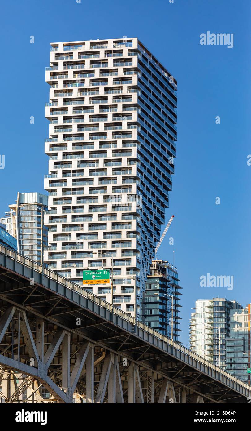 Vancouver House skyscraper center, modern architecture in Downtown ...