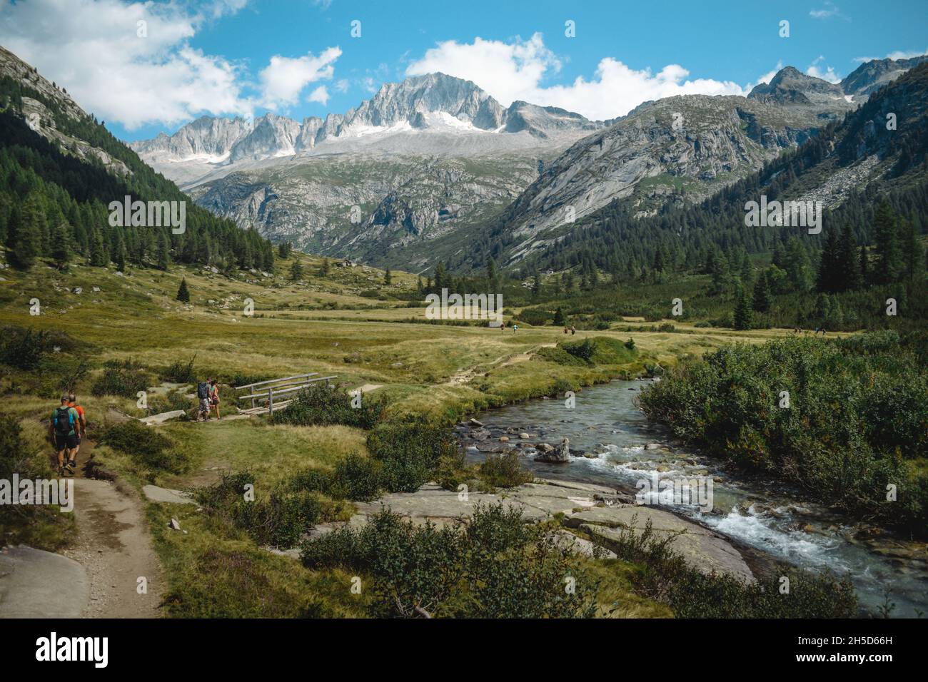 fantastic view on val di fumo and daone lake Stock Photo - Alamy