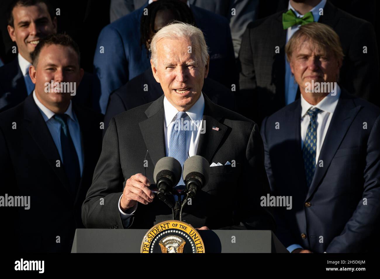 Washington, United States. 08th Nov, 2021. President Joe Biden speaking ...