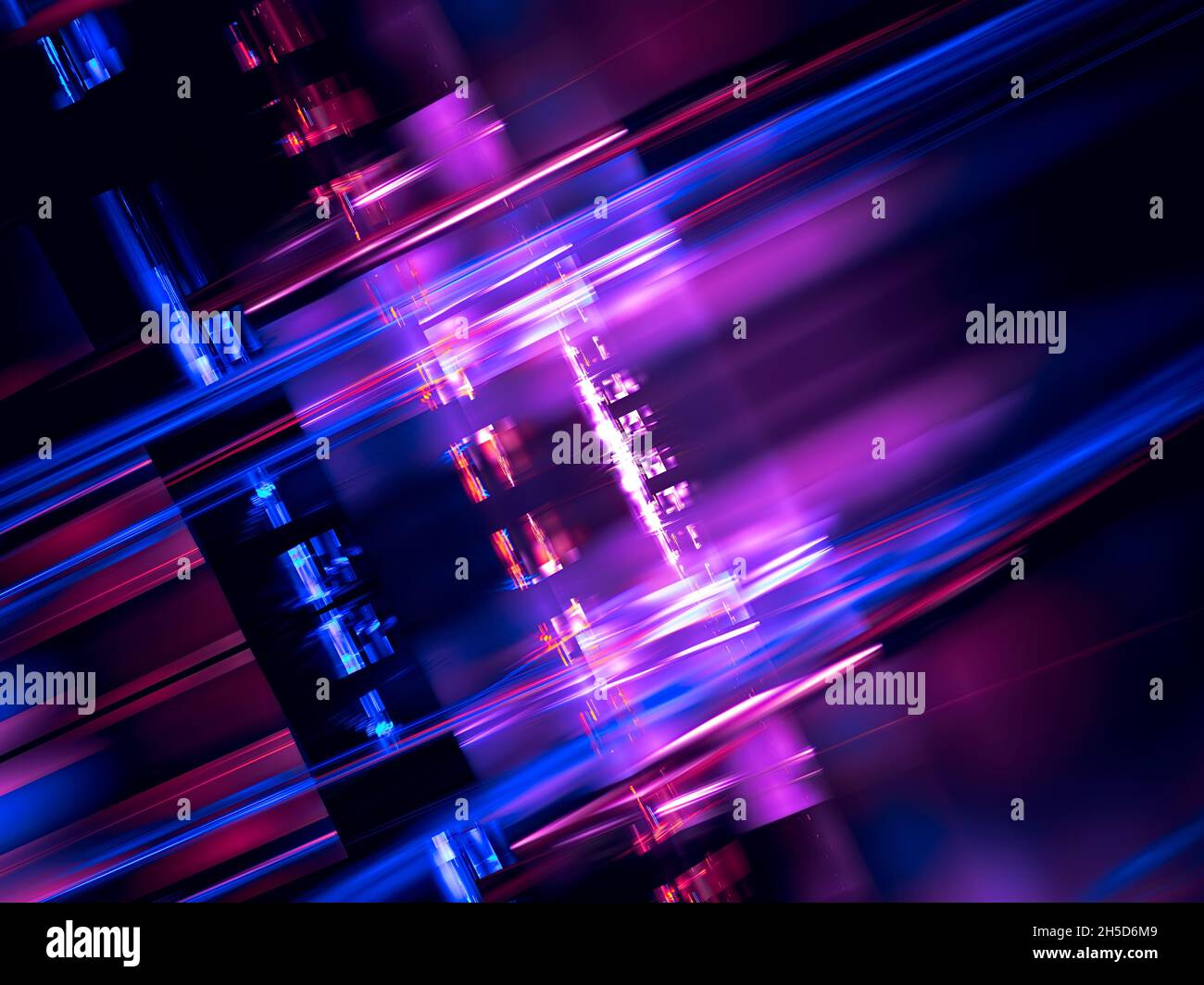 Abstract neon glowing blurred background - 3d illustration Stock Photo ...