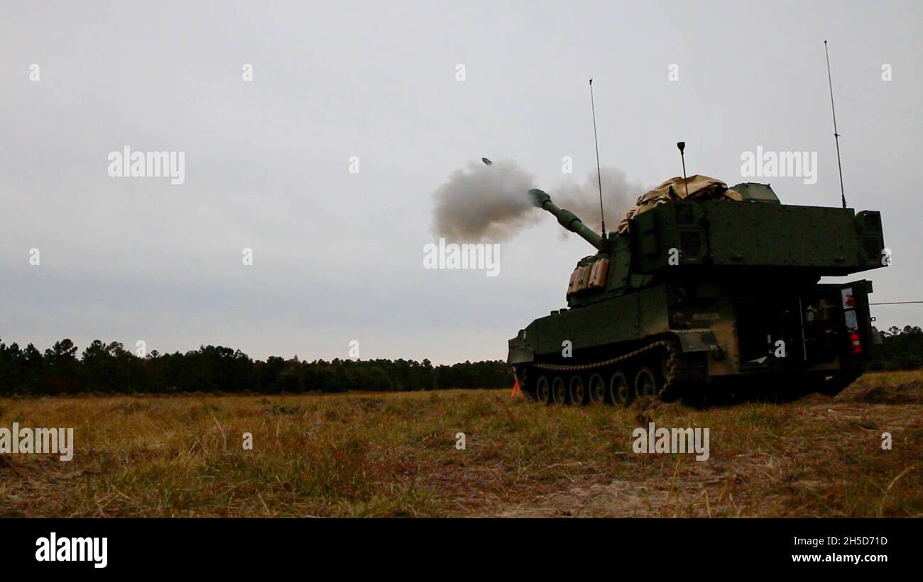 A modernized Paladin M109A7 howitzer, assigned to the “BattleKings ...
