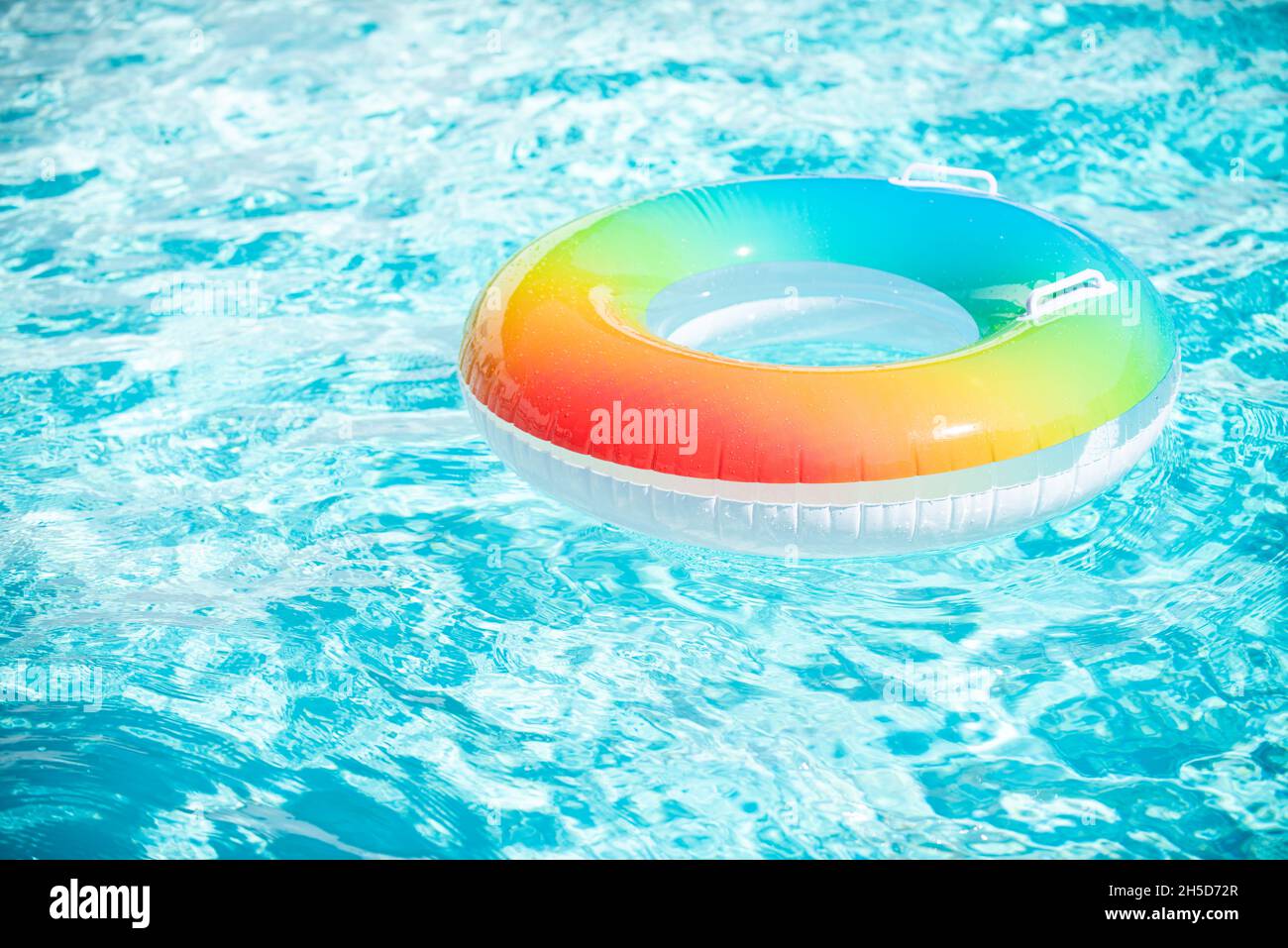 Water textured background. Pool ring in blue refreshing blue pool Stock ...