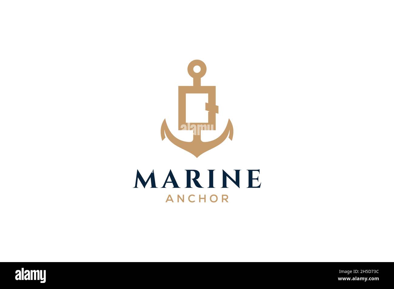 Letter Q monogram, Anchor logotype. Logo of yacht club, maritime Stock ...