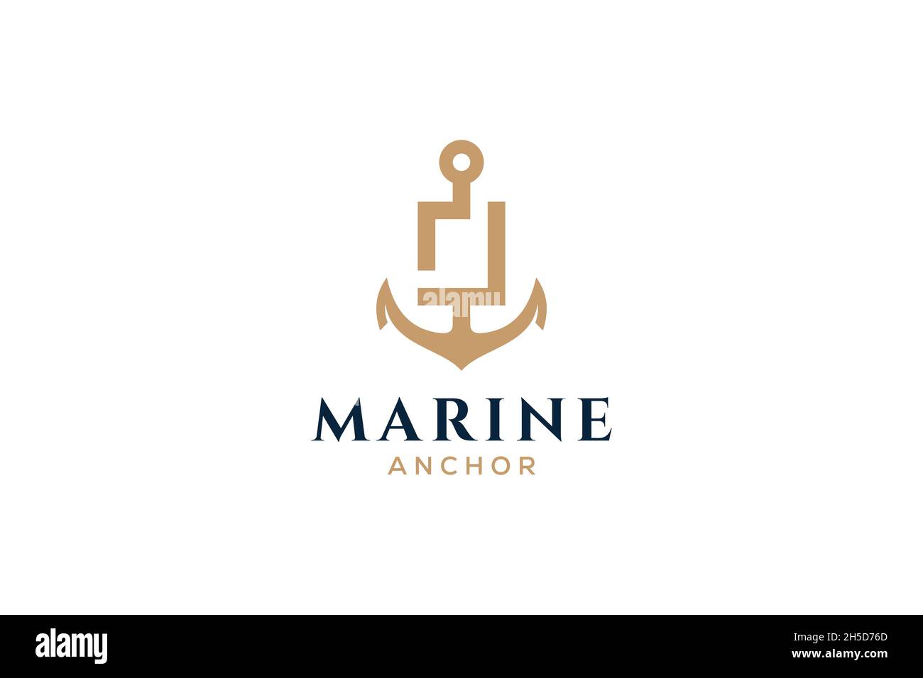 Letter J monogram, Anchor logotype. Logo of yacht club, maritime Stock ...
