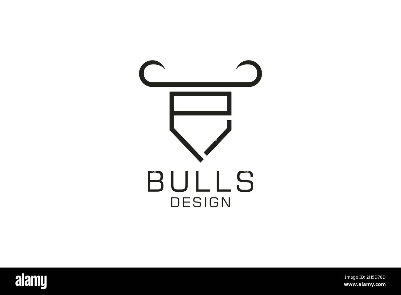 Letter P logo, Bull logo,head bull logo, monogram Logo Design Template ...