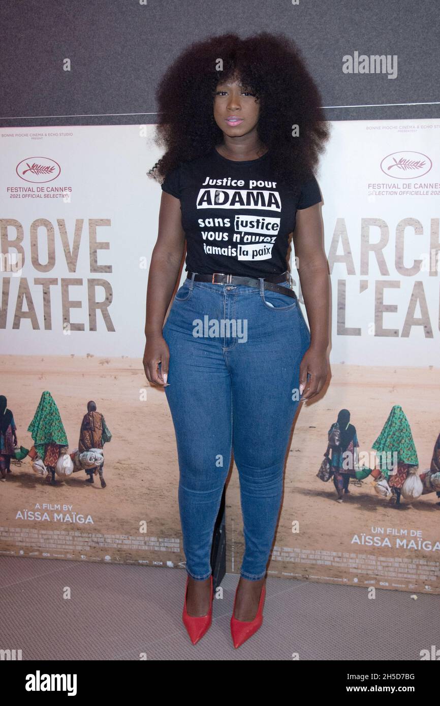 Assa Traore attending the Marcher Sur L'Eau Premiere at the MK2 Odeon ...