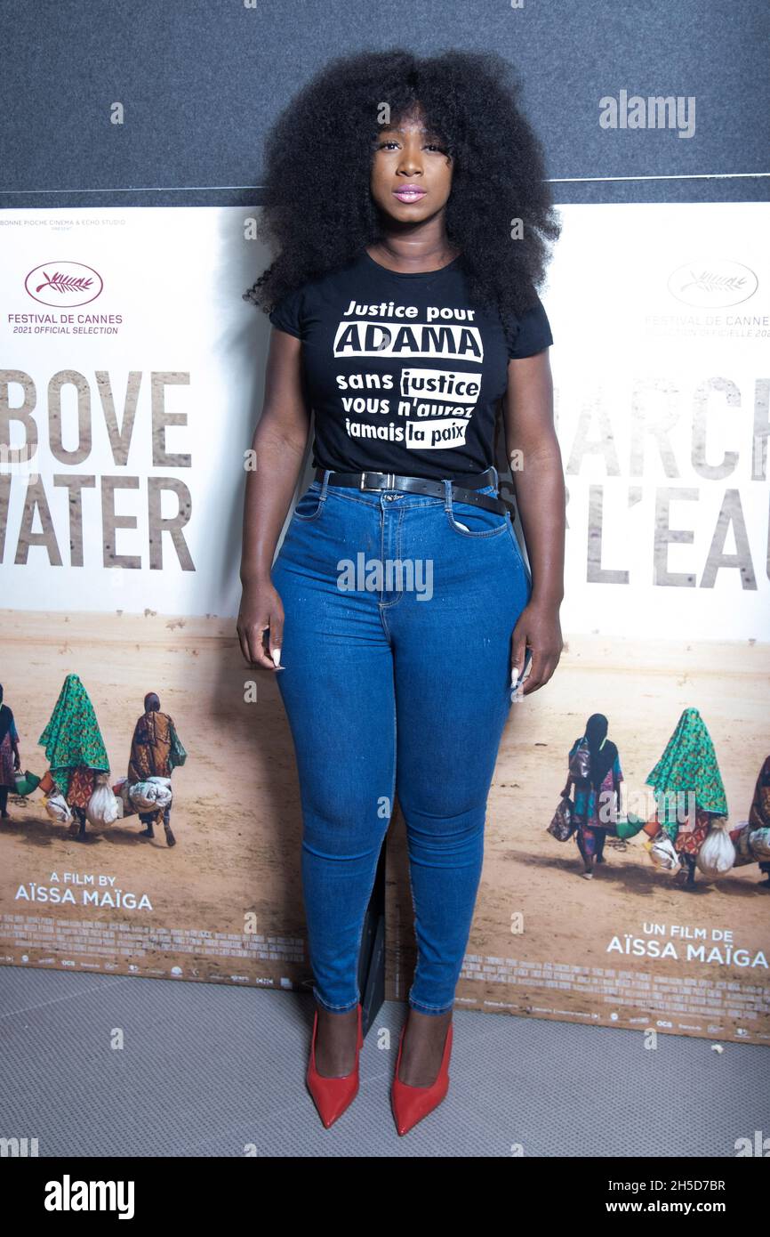 Assa Traore attending the Marcher Sur L'Eau Premiere at the MK2 Odeon ...