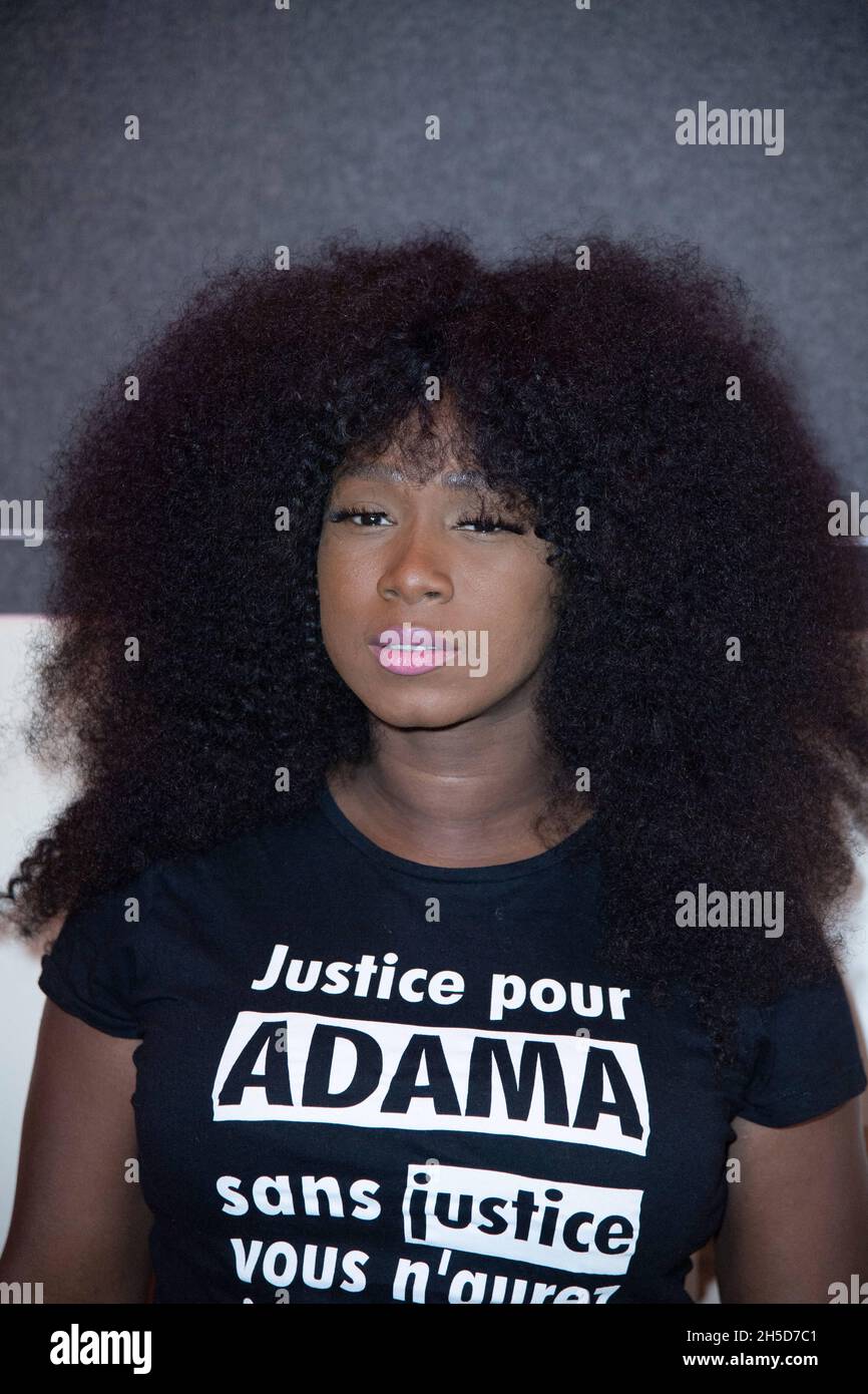 Assa Traore attending the Marcher Sur L'Eau Premiere at the MK2 Odeon ...