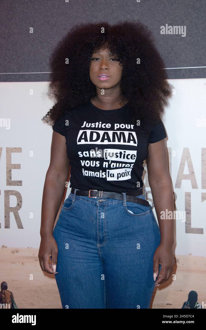 Assa Traore attending the Marcher Sur L'Eau Premiere at the MK2 Odeon ...