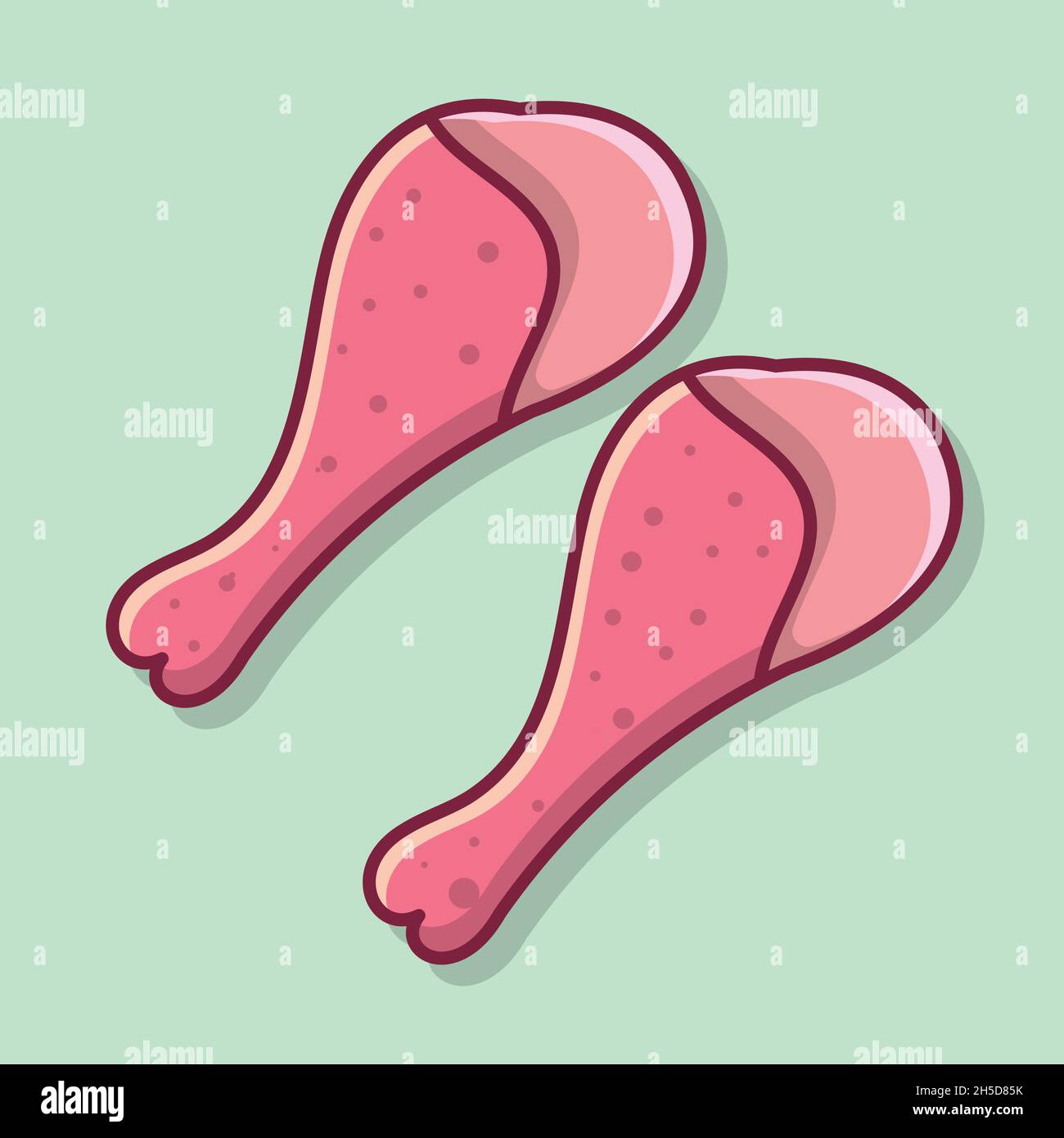 Chicken thigh raw Stock Vector Images - Alamy