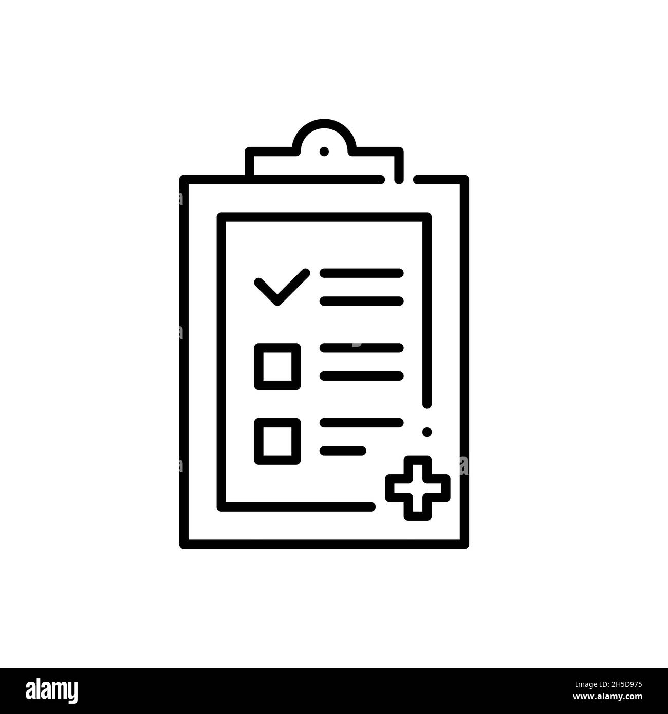 Health checklist, medical procedure agreement or checkup icons. Pixel ...