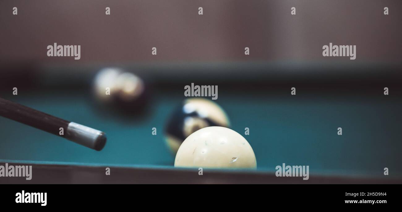 some shots while playing biliard with friends Stock Photo - Alamy