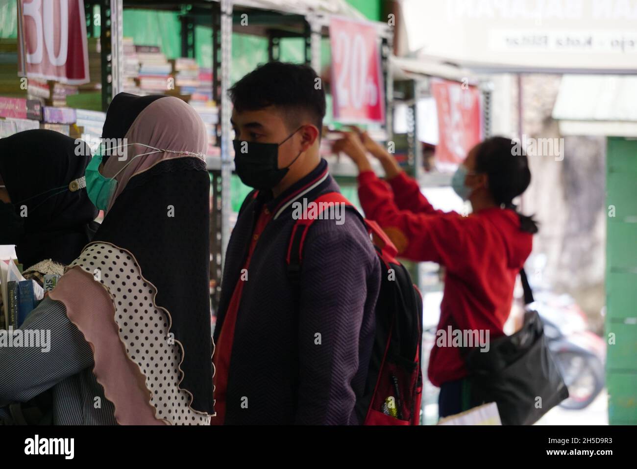 The atmosphere of book fair in blitar Stock Photo - Alamy