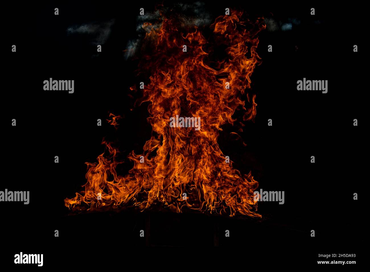 The fire, burning flame. Large burning flaming fire Stock Photo - Alamy