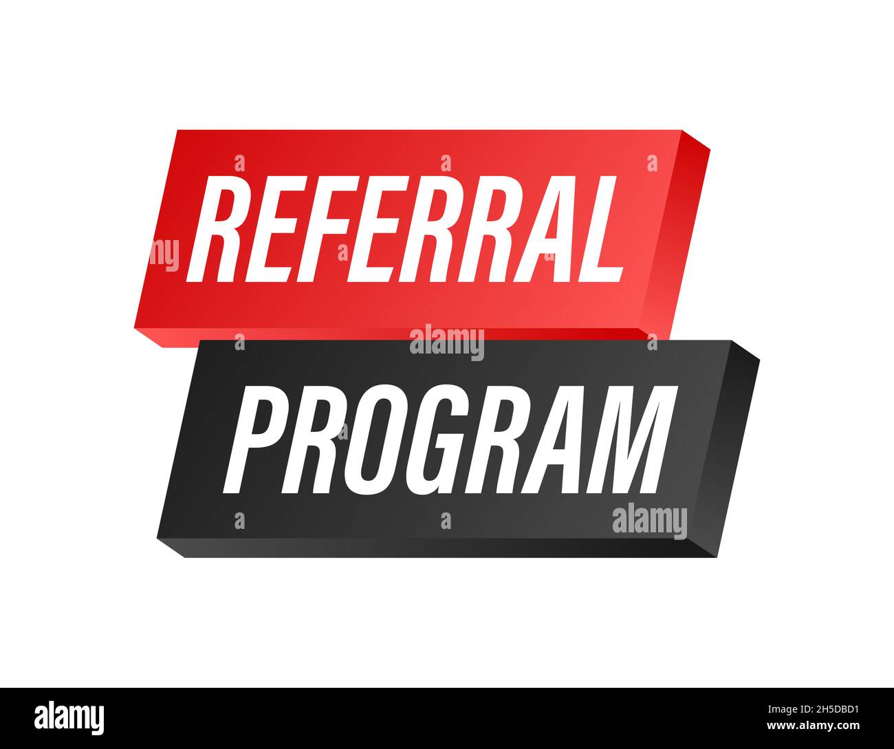 Megaphone label with referral program. Megaphone banner. Web design ...