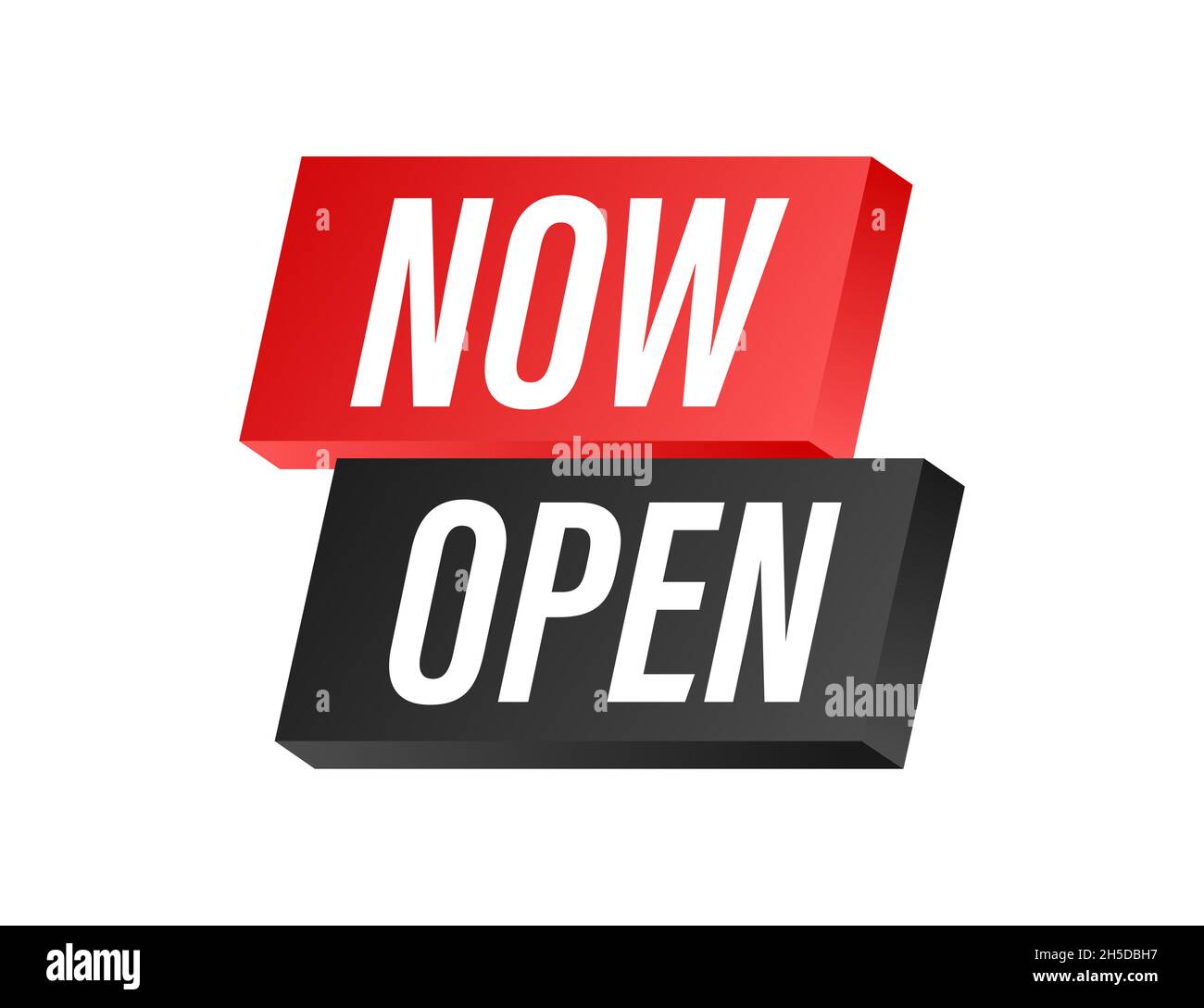 Megaphone with now open. Megaphone banner. Web design. Vector stock ...