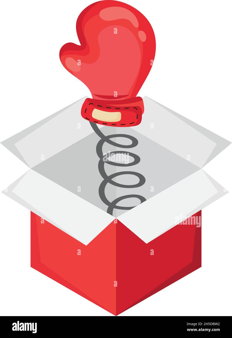 boxing glove in surprise box Stock Vector Image & Art - Alamy