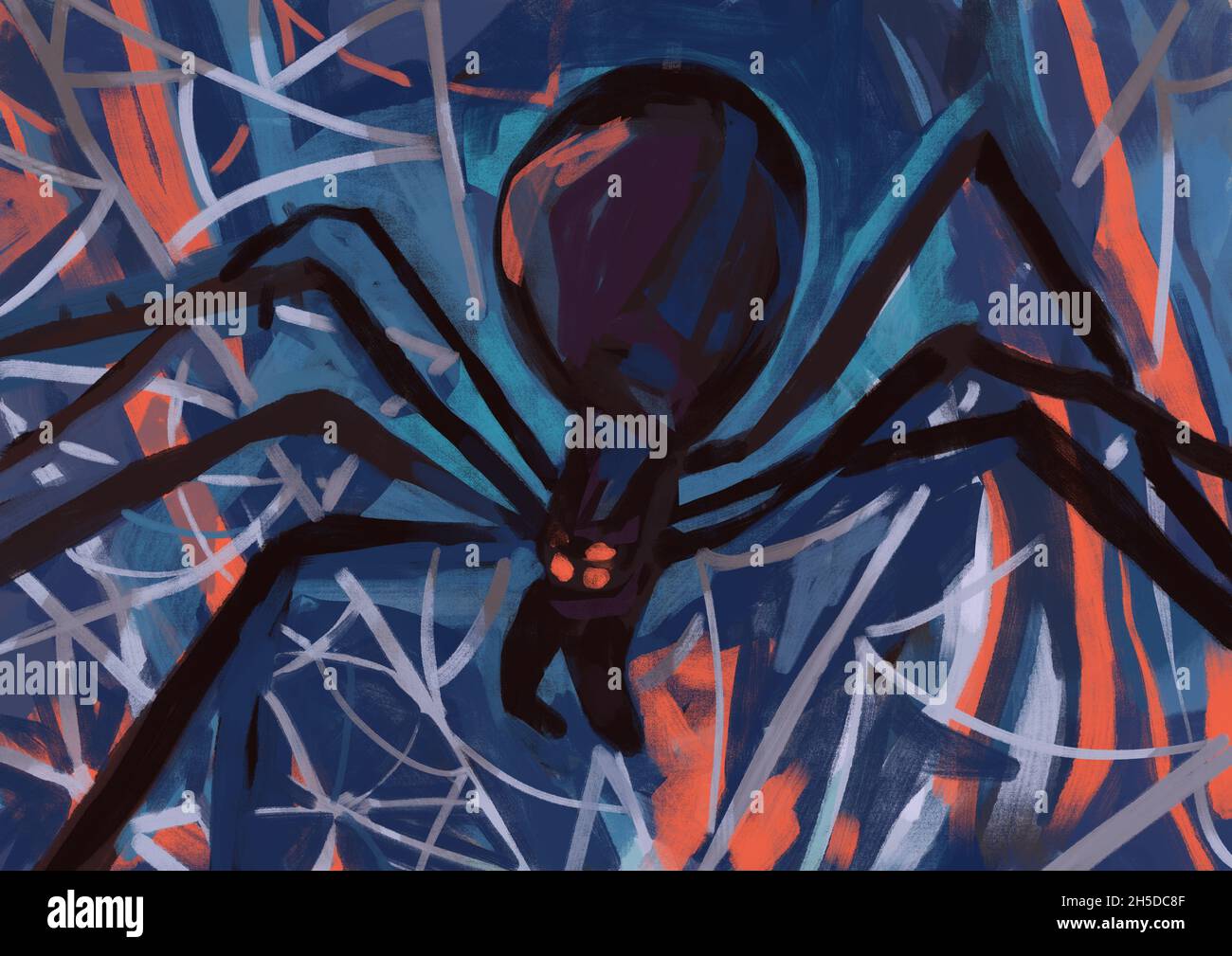 Stimulating giant and scary spider walks on modern-web with ...