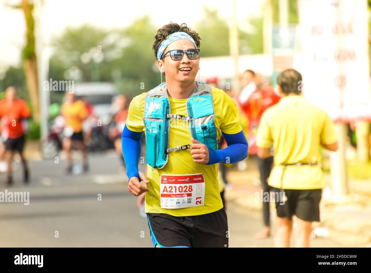 Tourists visit and run a marathon in Hau Giang province Stock Photo - Alamy