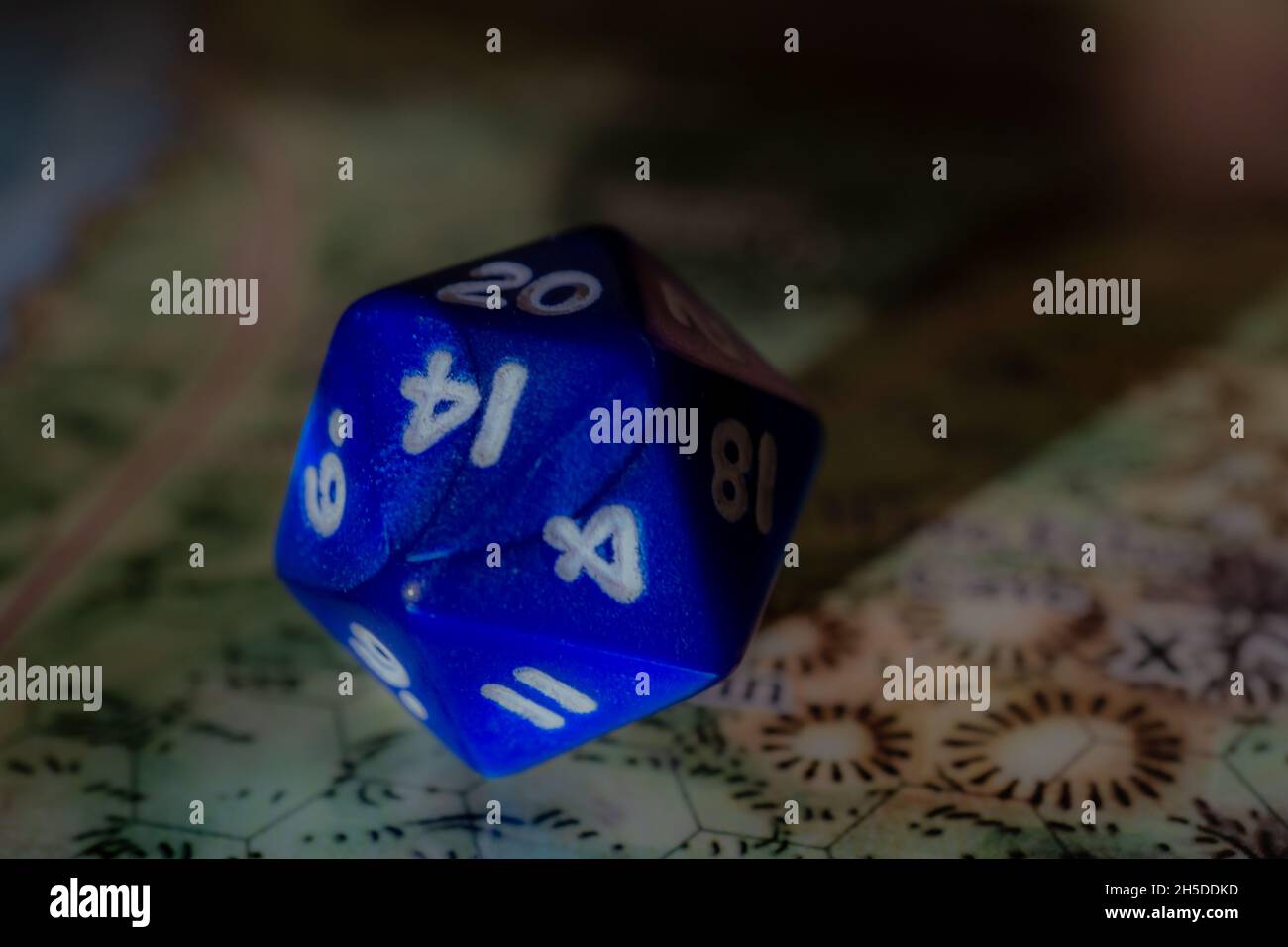 Closeup shot of a D20 dice for Dungeon and Dragons game Stock Photo - Alamy