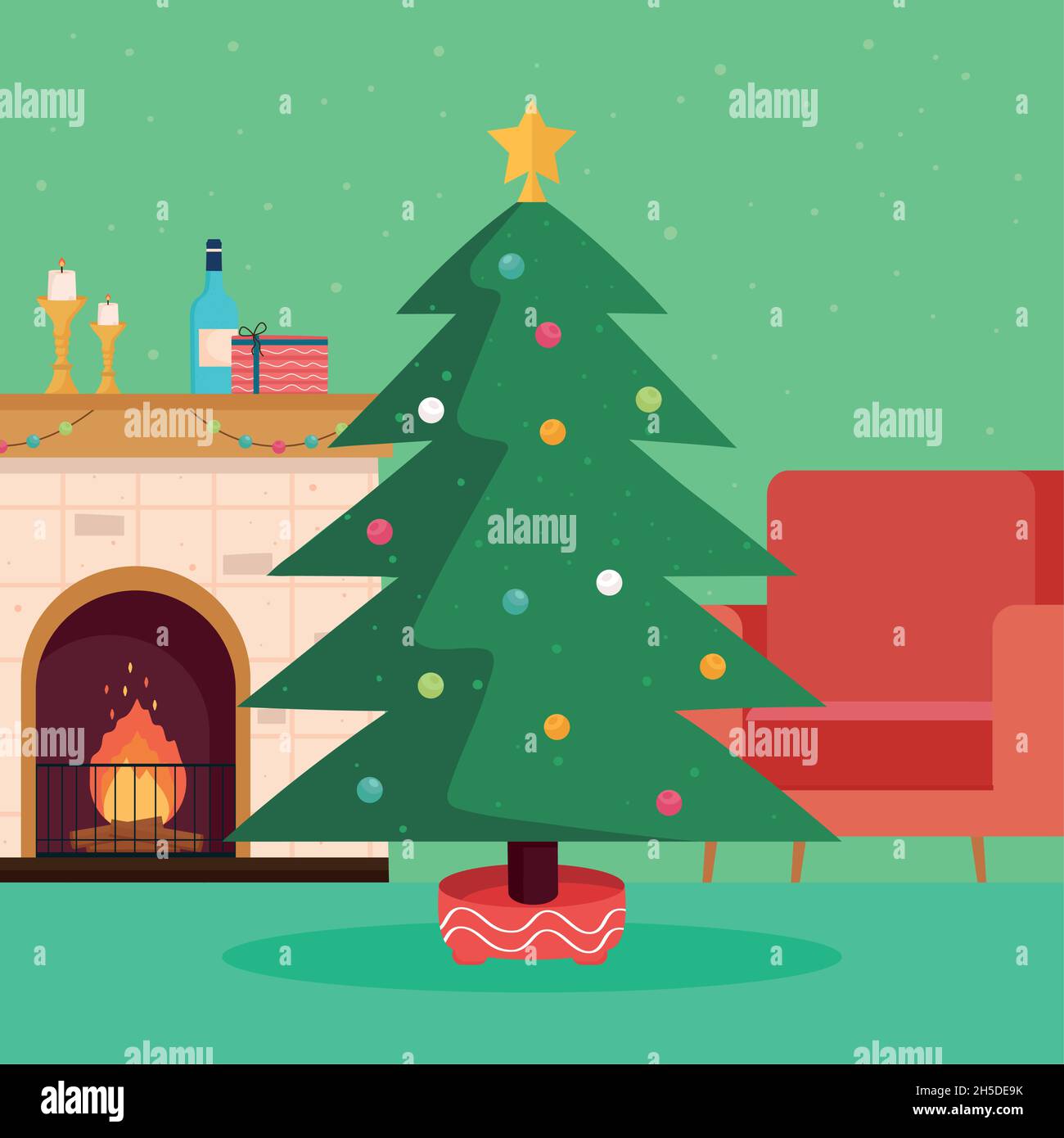 Champagne christmas presents Stock Vector Images - Alamy