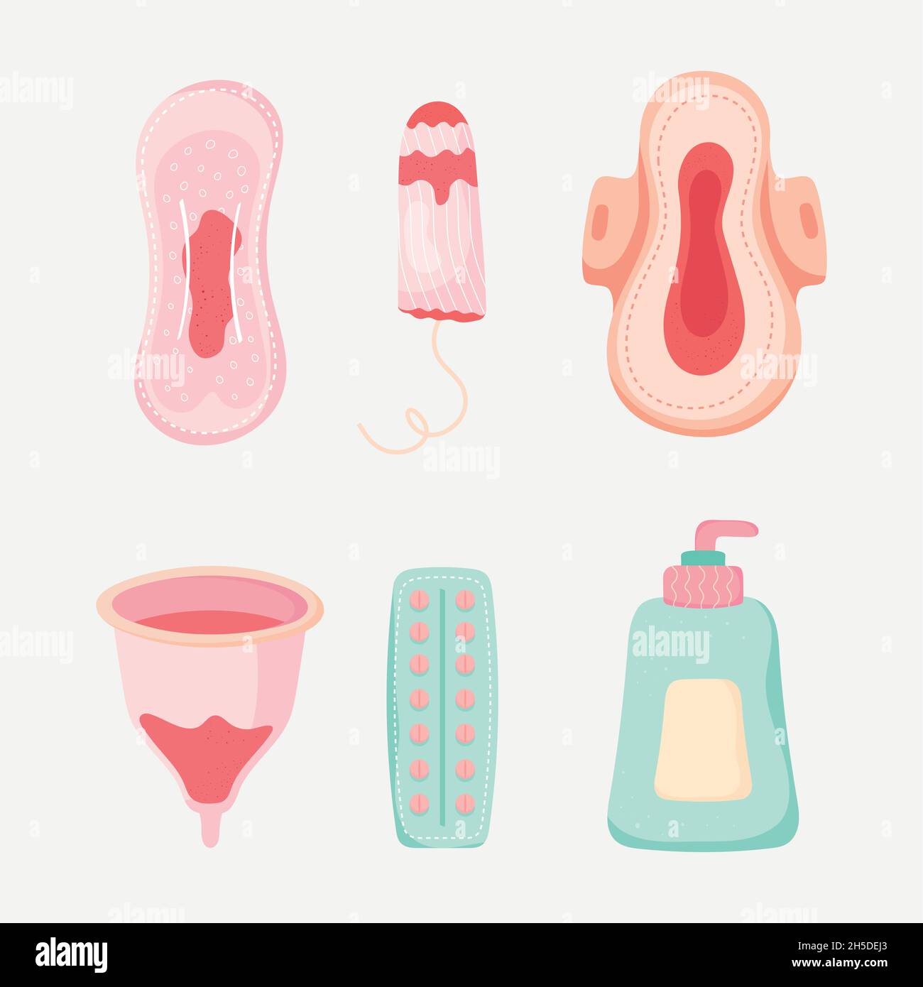 six menstruation period items Stock Vector Image & Art - Alamy