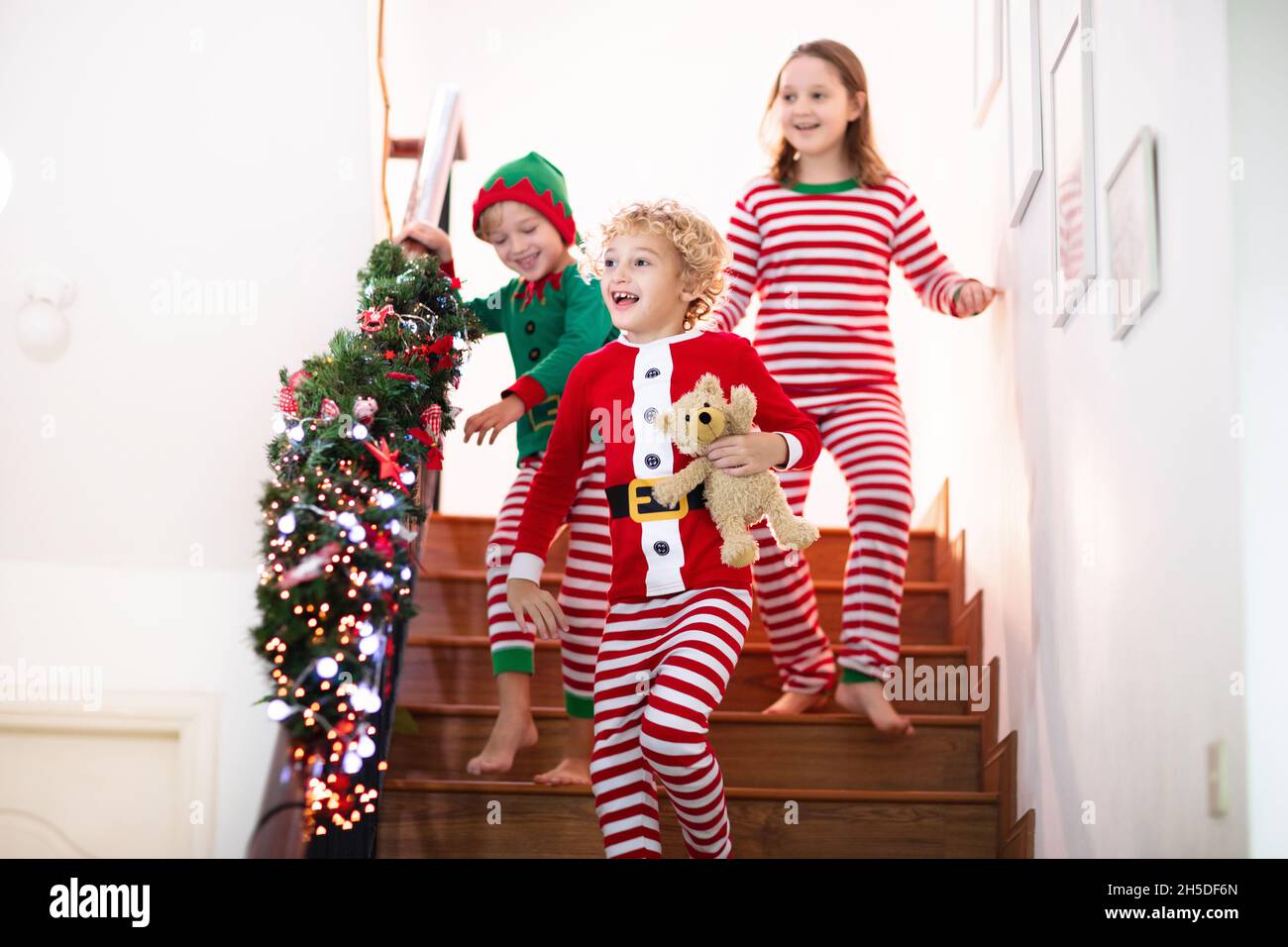 Running Down Stairs On Christmas