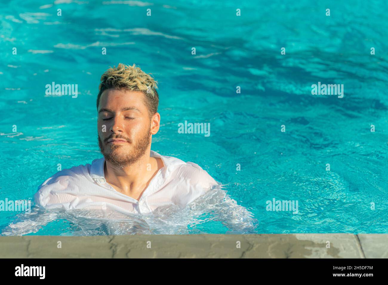 Teen In Pool White Shirt