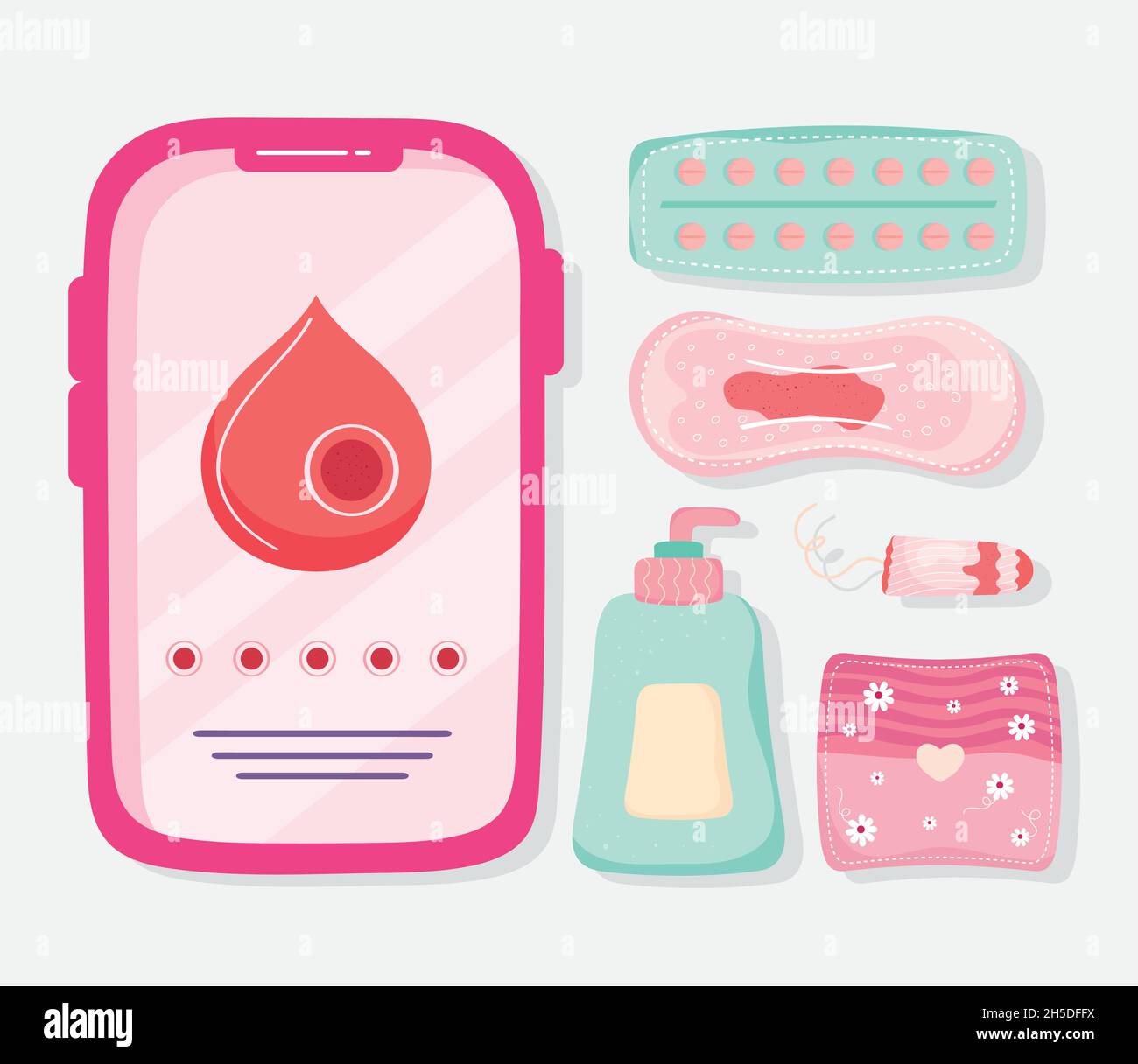 menstruation period six icons Stock Vector Image & Art - Alamy