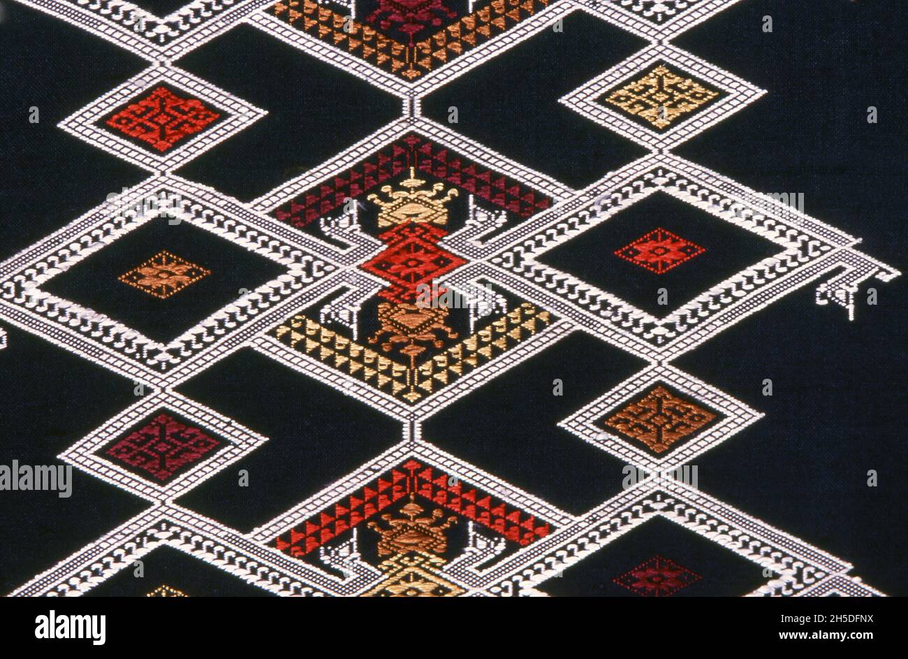 Laos: Woven silk at Lao Textiles, Vientiane. Lao Textiles is a showroom ...