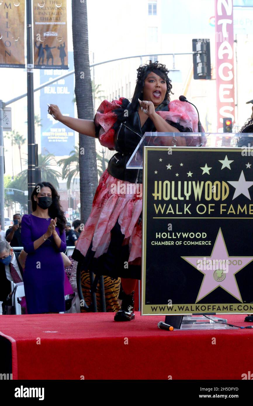 Los Angeles, CA. 8th Nov, 2021. Lizzo at a public appearance for Star ...
